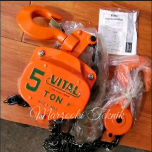 Jual Takel / Katrol Manual CHAIN BLOCK 5 TON X 7 Meter VITAL VP5-50 ...