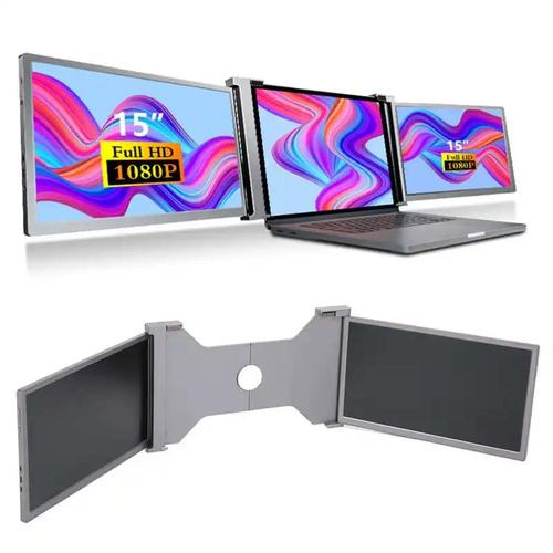 Jual S17 Monitor tampilan IPS 1080P portabel, layar lipat Dual Extender ...