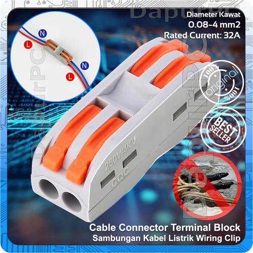 Jual Cable Connector Terminal Block Sambungan Kabel Listrik Wiring Clip ...