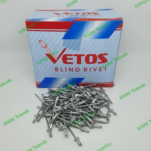 Jual VETOS PAKU RIVET ALUMINIUM 4 X 9.5 BLIND RIVETER 4MM X 9.5MM PER ...