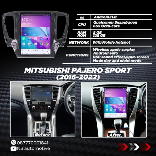 Jual Head Unit Android OEM for New Pajero Sport 2021 -Tesla Style PLUG ...