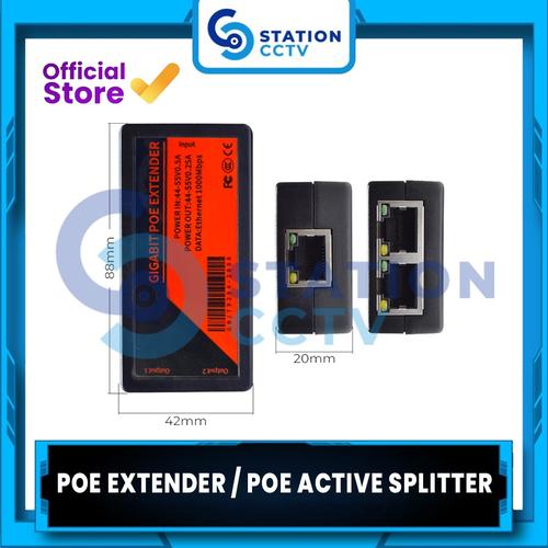 Jual POE EXTENDER / POE ACTIVE SPLITTER / POE SPLITTER 2 PORT 1000MBPS ...