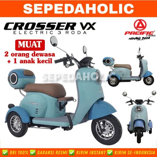 Promo Sepeda Listrik Roda Tiga CROSSER VX BY PACIFIC 650 Watt Electric Bike - Grey - Kab ...