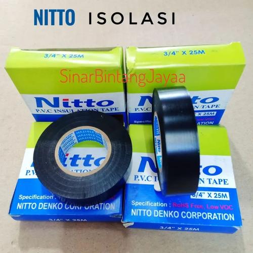 Jual NITTO Isolasi Listrik Hitam 3/4 25M Isolasi Hitam NITTO 3/4 25M - Jakarta Barat ...