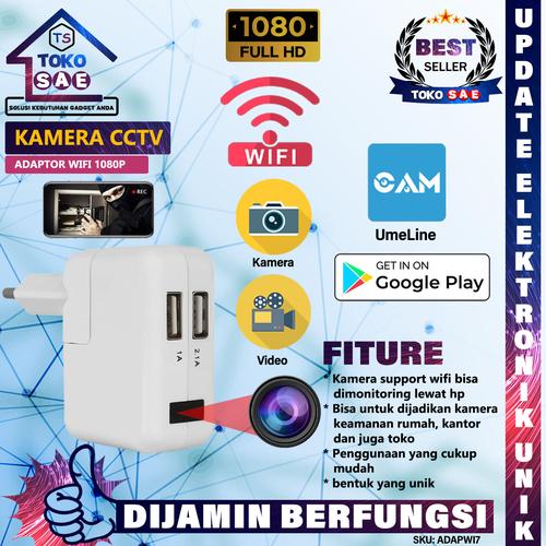Jual Wifi Camera Spy Adapter Dual USB Port Charger Adaptor Kamera Mini ...