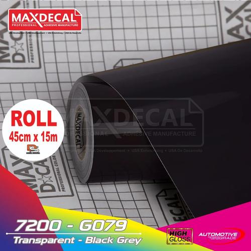 Jual ROLL Sticker Maxdecal 7200 G079 Transparant Black Grey 45cm×15m ...