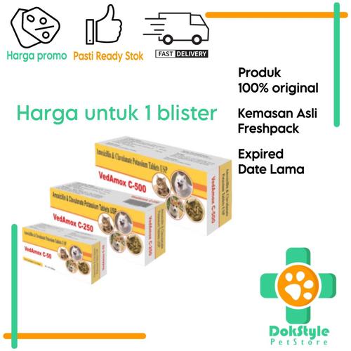 Jual Antibiotik hewan anjing kucing mirip clavamox 250mg per strip ...