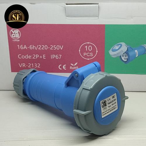 Jual Industrial Mobile Mounting Socket 3Pin 16A VR-2132 waterproof FT ...