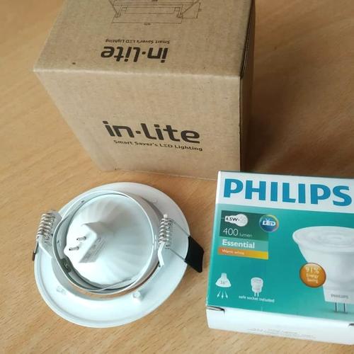 Jual LED spot Philips lampu downlight LED inbow plafon 220V 4.5w ...