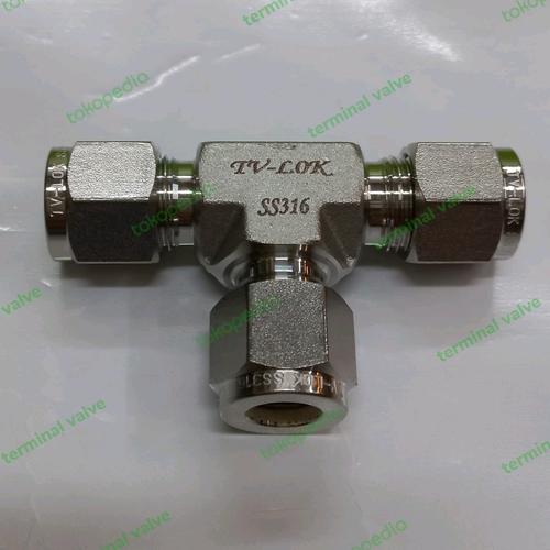 Jual union tee ss316 1/4/union tee stainless 316 1/4/tee union 1/4od ...