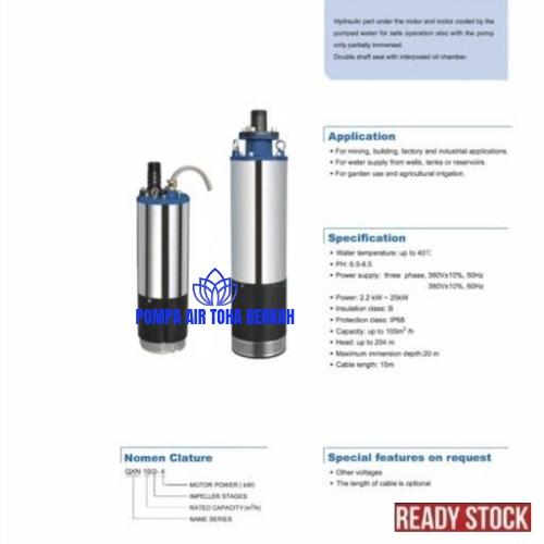 Promo Pompa celup Rotor Pompa tambang Emas Stainless QXN 12,5/5-7,5 ...