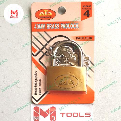 Jual Gembok Kuningan ATS 40mm - ATS Gembok Kuningan Tipis Blister Card ...