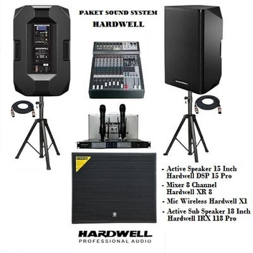 Jual Paket Audio Sound System Karaoke HARDWELL 15 Inch + Subwoofer 18 ...