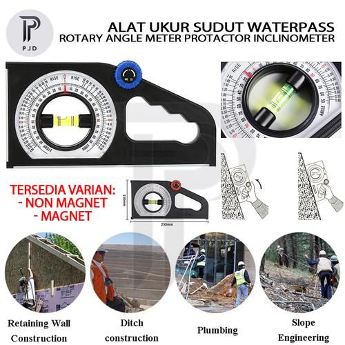Jual Rotary Angle Meter Protactor Inclinometer / Alat Ukur Sudut ...