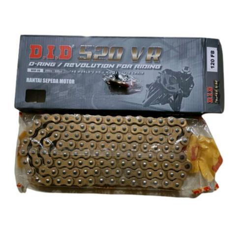 Jual RANTAI MOTOR DID CHAIN 520VR GOLD - 120 - Kota Bandung ...