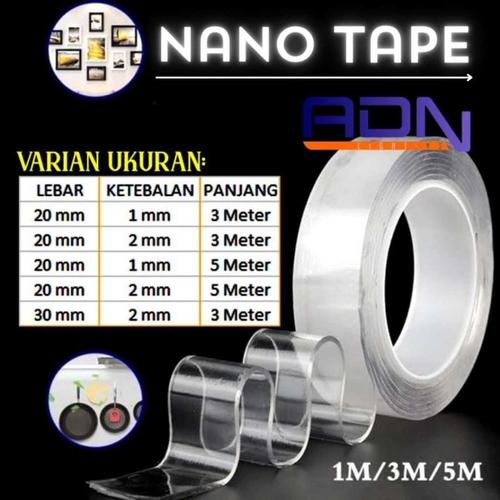 Jual Double Tape Nano STRONG Isolasi Bening Super Kuat Import Dobel Tip ...