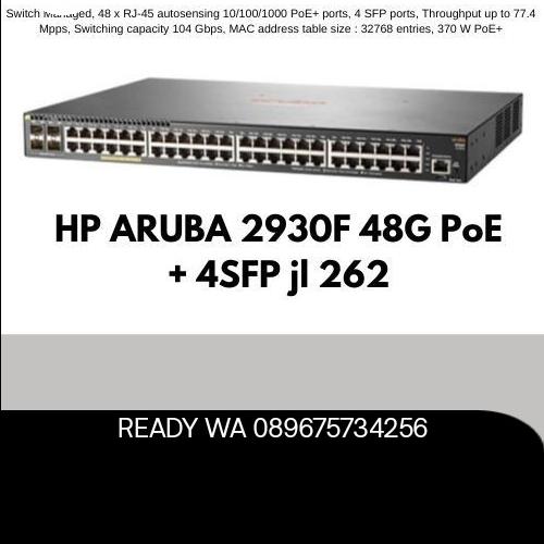 Jual HP Aruba 2930F 48G PoE+ 4SFP Switch JL262A - Kota Surabaya ...