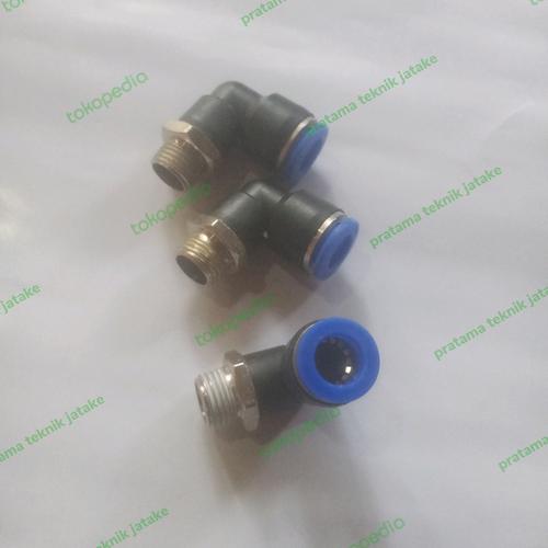 Jual Nepel fitting angin pneumatic elbow selang 8 drat 1/4 inch ( PL 8-02) - Kota Tangerang ...