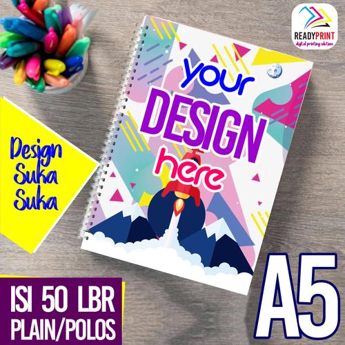 Jual Grosir Notes Custom A5 / Notebook A5 / Notes A5 - Isi 50 lbr Plain ...