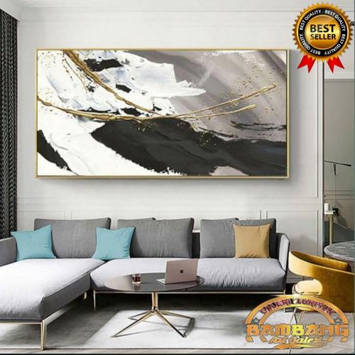 Jual lukisan abstrak ukuran 60x120cm - 80x120+frame - Kab. Bandung ...