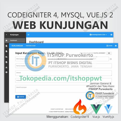 Jual Source Code Aplikasi Web Input Kunjungan menggunakan Codeigniter 4 ...
