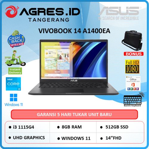 Jual ASUS VivoBook 14 A1400EA FHD i3 1115G4 8GB 512GB Silver - hemat ...