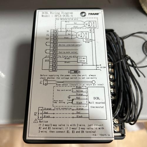 Jual DCBL Wiring Diagram Model.HFCA-DCBL-A TRANE Wall Mounted ...