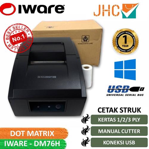 Jual Printer Struk Kasir DOT MATRIX IWARE DM-76H USB Setara Epson ...