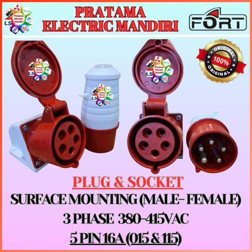 Jual Plug & Wall Socket Surface Mounting 5 Pole 5 Pin 5P 16A Male Female - MALE (015) - Jakarta ...