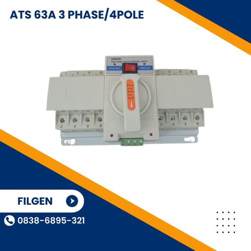 Jual ATS AUTO TRANSFER SWITCH ATS 63A 3P 3 POLE UNTUK OTOMATIS GENSET ...