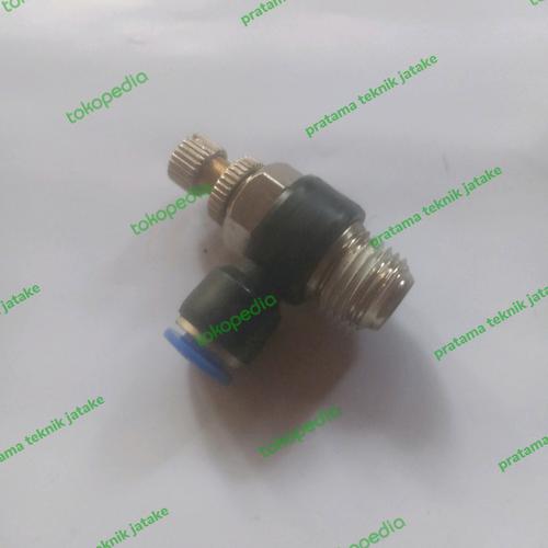 Jual Nepel fitting angin pneatic speed control selang 6 drat 3/8 inch ...