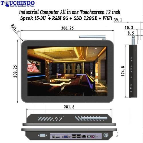 Promo Industrial Computer All in one Touchscreen 12 inch Spek i5 8G ...