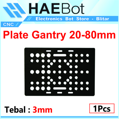 Jual [HAEBOT] Openbuilds Gantry Plate Plat T3x88x127 Aluminium Black ...