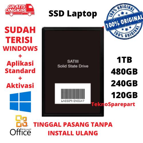 Jual SSD Laptop Isi Windows 10 Full Aplikasi + Aktivasi Tanpa Install ...