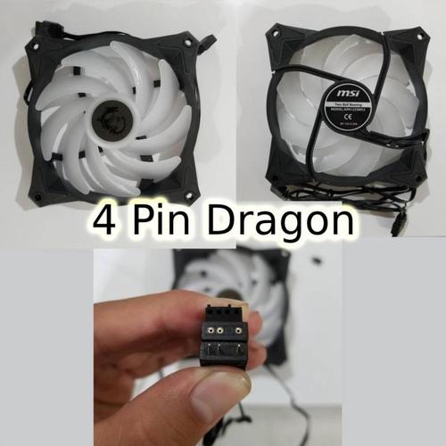 Jual MSI Addressable RGB ARGB Fan RGB Two Ball Bearing 12cm Fan - 4 Pin ...