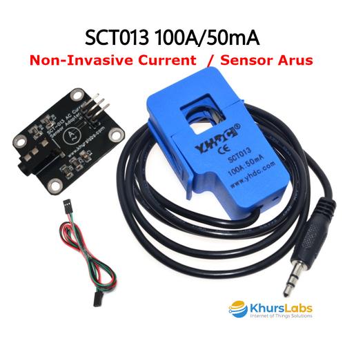 Promo SCT013 100A 50mA Non invasive AC Current Sensor Arus Klem Transformer - SCT013 KIT - Kota ...