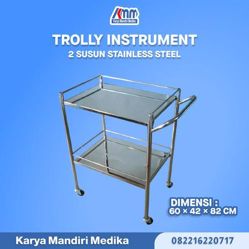 Jual Meja Instrumen 2 Rak || Trolley Instrumen 2 Rak Stainless - Kab ...