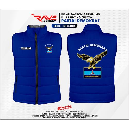 Jual ROMPI GELEMBUNG PARTAI DEMOKRAT SESI 1 PINTING SUBLIM PREMIUM ...