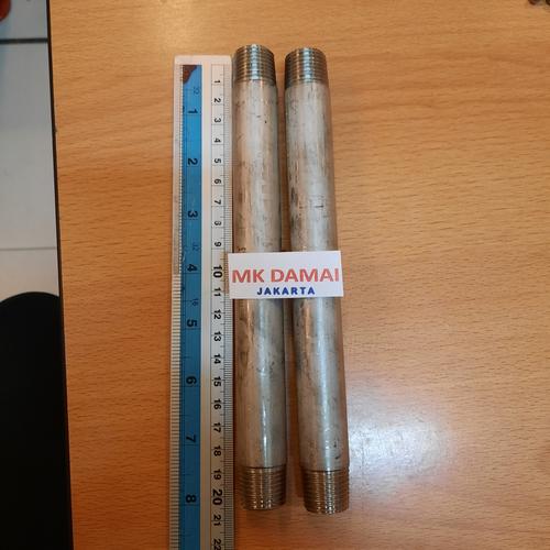 Jual Pipa nepel stainless sch40 20cm 1"inch / Pipe nepple SS 304 sch 40 ...