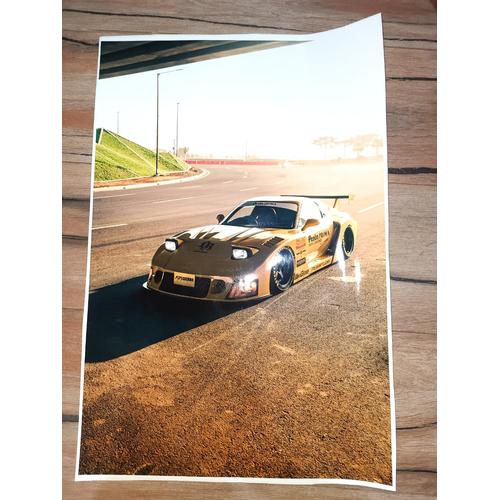 Jual Liberty Walk LBWK X Arief Muhammad Mazda RX-7 Big Poster Yellow ...