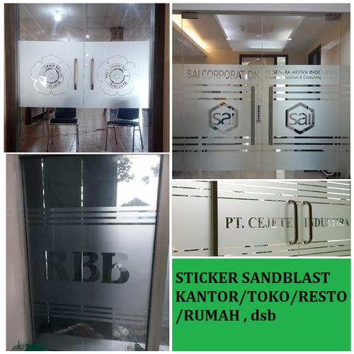 Jual Custom Sticker Cutting Sandblast Kaca Kantor Toko Rumah Bebas ...