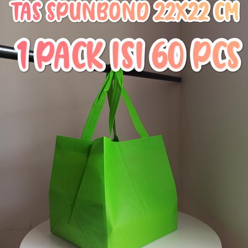 Jual 1 Pack isi 60 Pcs Tas Hajatan Spunbond ukuran 22x22 cm Tinggi 25 cm - Kuning - Kota ...