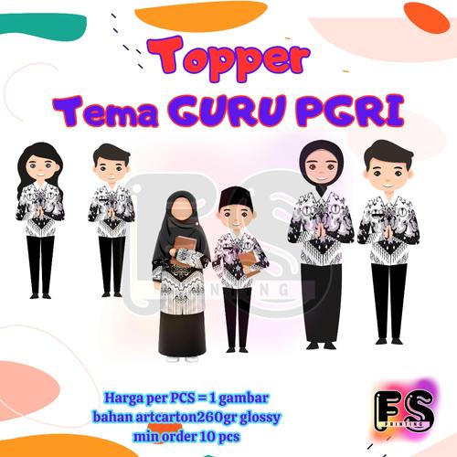 Jual topper hari guru seragam PGRI - no 6 - Kab. Kebumen - stiker label ...