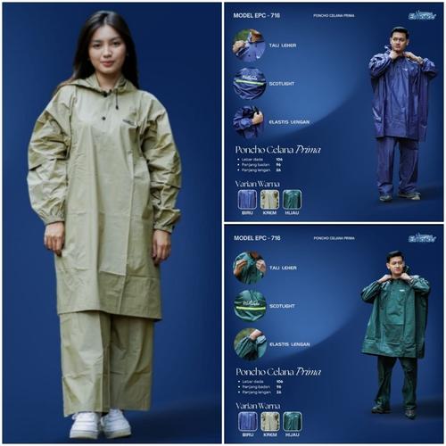 Jual Jas hujan elmondo prima Ponco celana jumbo epc 716 all size /mantel - Hijau - Kab. Bekasi ...