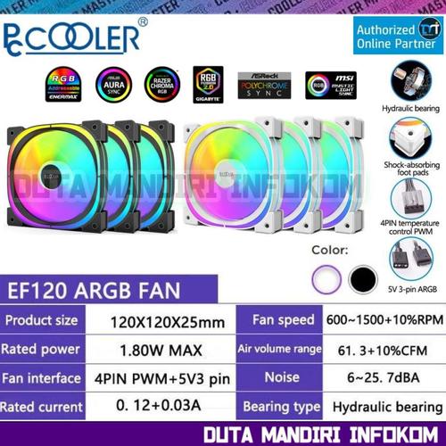 Jual PCCooler EF120 ARGB - Triple Pack High Performance 120mm ARGB Fan ...