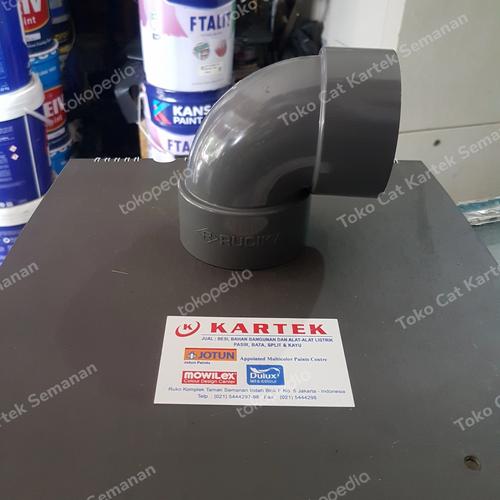 Jual Knee L Pipa PVC 1 1/2 inch D tipis Rucika Wavin 90 derajat 2inch D ...