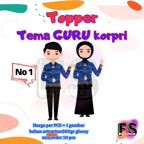Jual topper hari guru KORPRI - no 10 - Kab. Kebumen - stiker label ...