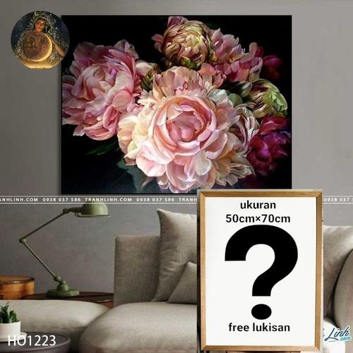 Jual lukisan bunga peony | lukisan realis bunga - Kab. Bandung - Lord ...