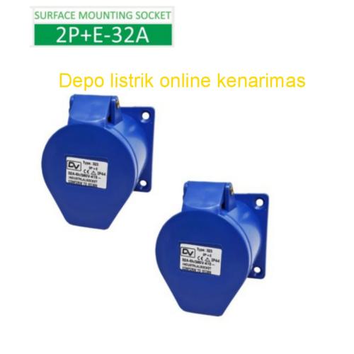 Jual surface mounting socket 2p+e 32a /3pin 32a - Jakarta Pusat - DEPO Listrik Online | Tokopedia