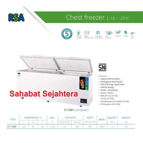 Jual Chest Freezer RSA Type CF-1200 Freezer Box RSA 1200 L - Jakarta ...